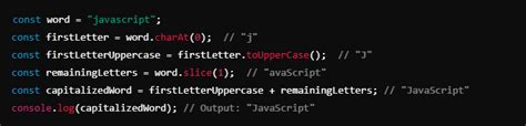 Javascript Uppercase First Letter Capitalize First Letter
