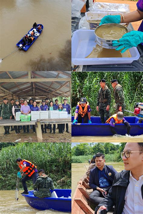 ระนองเก็บตัวอย่างน้ำและตะกอนลำน้ำกระบุรี พรชัย เอี่ยมโสภณ Facebook