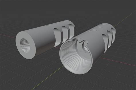 🔫 Ak74 Srw 2 Muzzle Brake Flash Hidder 14mm24mm・ Stl File For 3d Printing・cults