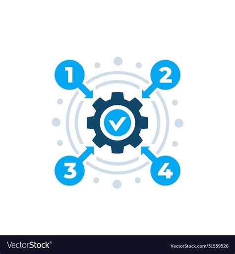 Process Optimization Icon On White Royalty Free Vector Image