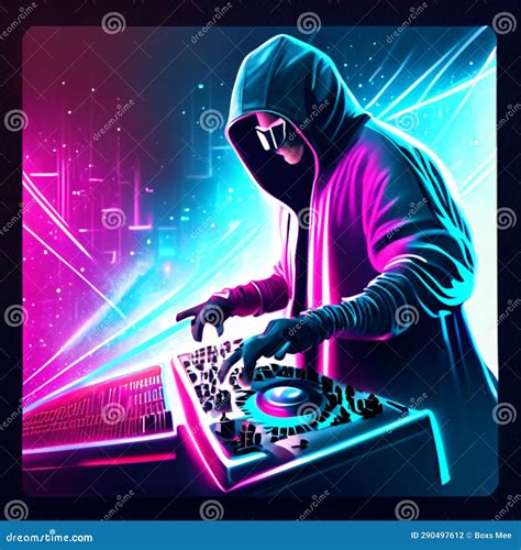 Hooded Hacker Stealing Data From A Digital Tablet Cybercrime Concept