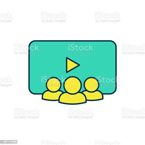 흰색 배경에 격리 된 윤곽 선 온라인 클래스 아이콘을 채웠습니다 온라인 교육 개념 벡터 가득 찬에 대한 스톡 벡터 아트 및 기타 이미지 가득 찬 개념 거리가 먼