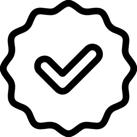 Premium Vector Black Outline Instagram Verification Icon