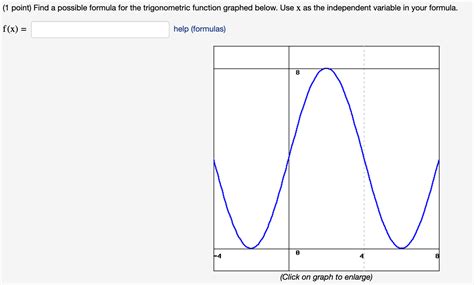 Solved 1 ﻿point ﻿find A Possible Formula For The