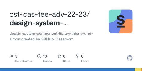 github ost cas fee adv 22 23 design system component library thierry und simon design system