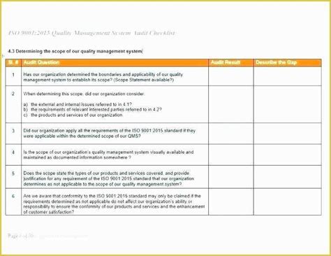 Iso 9001 Forms Templates Free Of Internal Audit Memo Work Plan Template