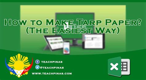How To Make Tarpapel In Ms Excel Teach Pinas