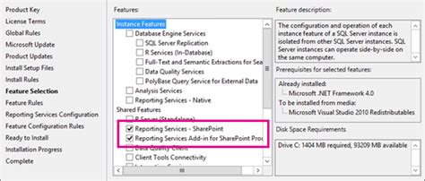 install the first report server in sharepoint mode sql server reporting services ssrs