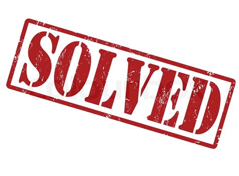 Solved Stamp Stock Vector Colourbox