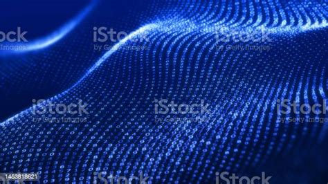 많은 숫자가있는 디지털 웨이브 다양한 크기의 숫자가 있는 사이버 공간 배경 기술 또는 과학 배너입니다 3d 렌더링 테크놀로지에