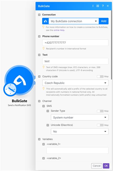 Send Sms Message · Bulkgate Helpdesk