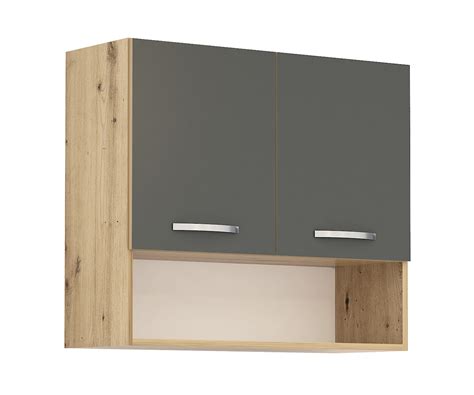 Кухненски горен шкаф Лорен G15 80 см Mdf Антрацит мат Артизан Мебели Венус