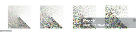사각형 모양의 점선 개체 점묘 요소 점묘 점철 그리기 점을 사용하여 음영 그리기 하프톤 붕괴 효과 착색된 노이즈 거친 질감 페이드 그라데이션 벡터 일러스트 레이 션 0명에