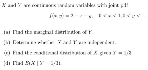 solved x and y are continuous random variables with joint