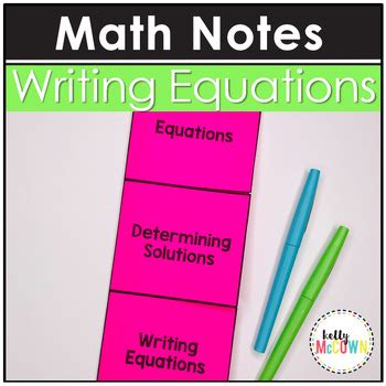 Writing Equations Notes By Kelly McCown Teachers Pay Teachers