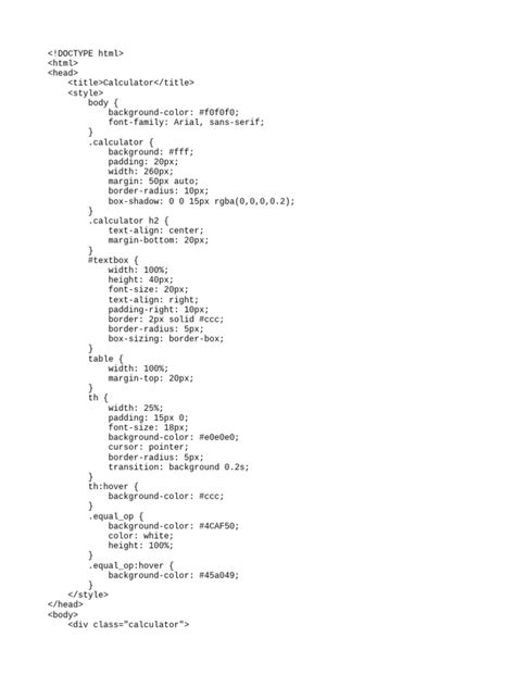 Calculator Source Code Pdf