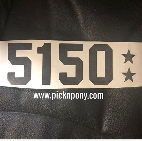 5150 With Stars Decal Sticker For Guitar Matte Black Reverb