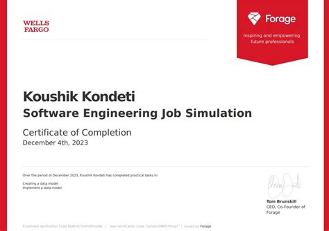 Koushik Kondeti On Linkedin Hello I Recently Completed The Wells Fargo Software Engineering