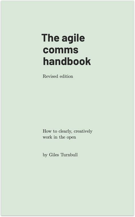 The Agile Comms Handbook Paperback And EBook Bundle Content Design London