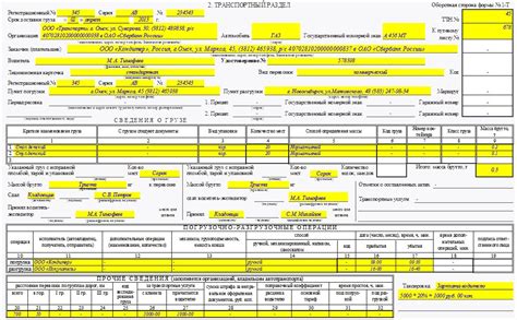 Товарно транспортная накладная форма 1 т образец заполнения