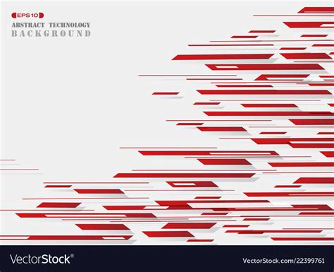 red pattern technology stripe lines background vector image