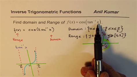 Find Domain And Range Of Cos Tan Inverse X AP Calculus Composite Trig