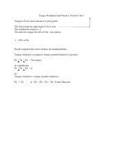 Understanding Torque And Equilibrium In Mechanics Course Hero
