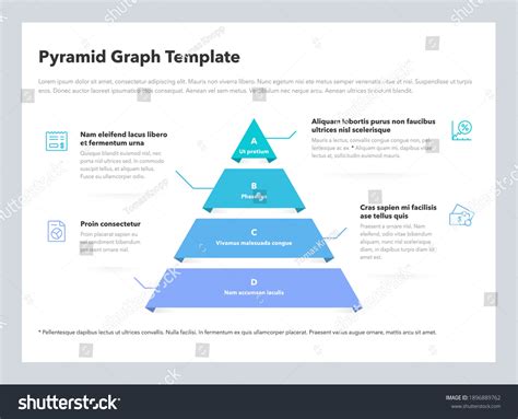 Pyramid Graph Template 4 Colorful Steps Stock Vector Royalty Free 1896889762 Shutterstock