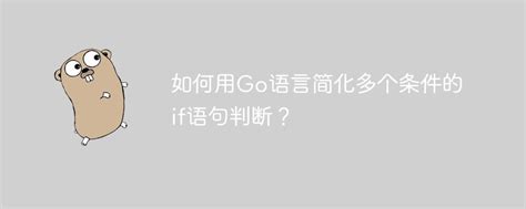 如何用Go语言简化多个条件的if语句判断 美云