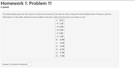 Solved The Table Below Gives For The Value Of Continuous