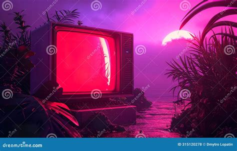 Old Retro Personal Computer With Vintage Crt Display Obsolete Old Fashioned Pc With Keyboard