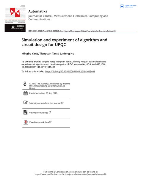 Pdf Simulation And Experiment Of Algorithm And Circuit Design For Upqc