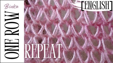 [english] One Row Repeat Knitting Pattern Reversible Knitting Pattern