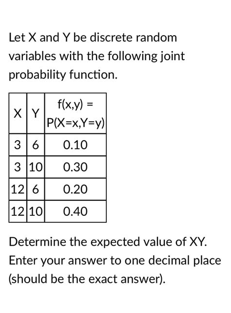 Answered Let X And Y Be Discrete Random Bartleby