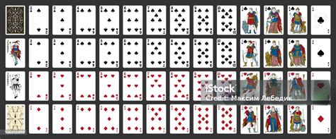 제국의 카드 놀이를 설정합니다 에디션 번호 1 포커 카드 전체 갑판을 재생합니다 블랙잭에 대한 스톡 벡터 아트 및 기타 이미지 블랙잭 에이스 킹 카드 Istock