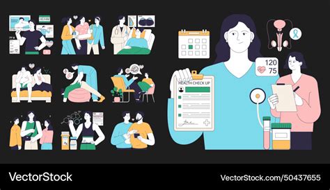 Gender Transition Consequences Set Royalty Free Vector Image