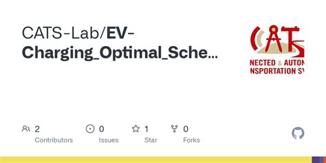 GitHub CATS Lab EV Charging Optimal Scheduling Routing And Charging For Electric Vehicles