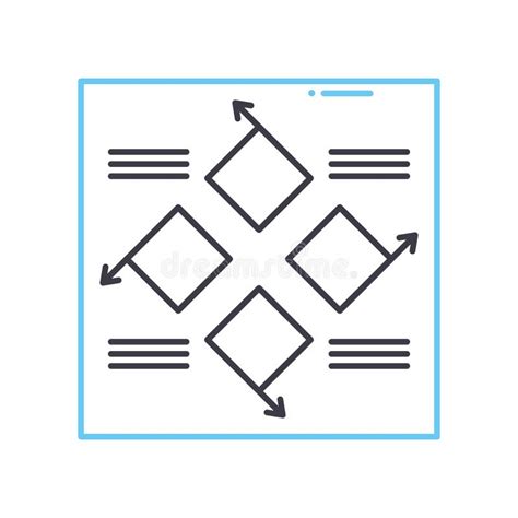 Data Modeling Line Icon Outline Symbol Vector Illustration Concept