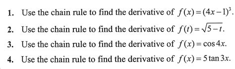 Solved Use The Chain Rule To Find The Derivative Of Chegg Com