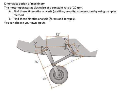 Solved Kinematics Design Of Machinery The Motor Operates At Clockwise At A Constant Rate Of 20