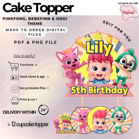 Bebefinn Cake Topper Etsy