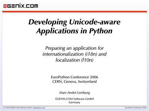 Pdf Developing Unicode Aware Applications In Python