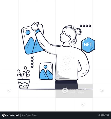 Best Premium Girl Presenting Nft Art Illustration Download In Png And Vector Format