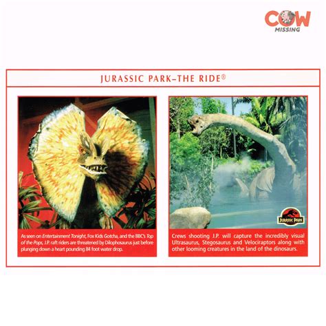 Jurassic Park The Ride Inspired By Spielbergs Film And Crichtons