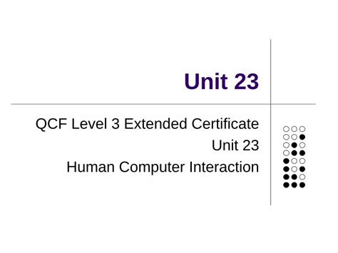 Pdf Unit 23 Computinghctacuk€¦ · Previously • We Completed Hci