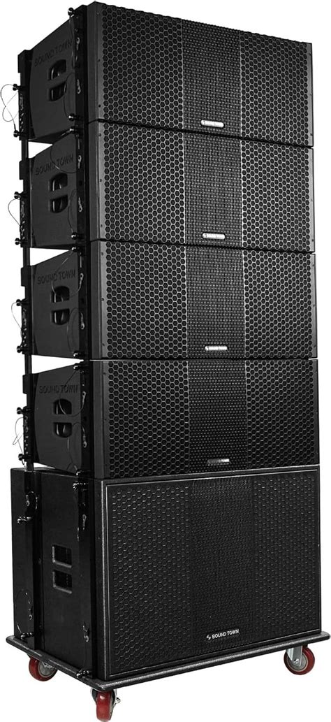 Sound Town Zethus Series Passive Line Array Speaker System With One 18 Inch Line Array Subwoofer
