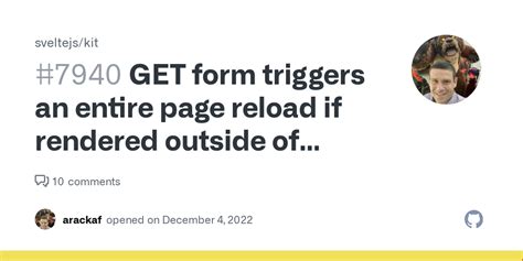 Get Form Triggers An Entire Page Reload If Rendered Outside Of Sveltekits Root · Issue 7940