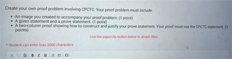 Solved Create Your Own Proof Problem Involving Cpctc Your