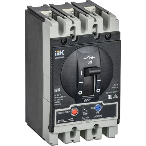 Автоматический выключатель Iek Armat литой корпус 3p S 35ка 25а тм рег Ar Mccb 3s 035 0025a