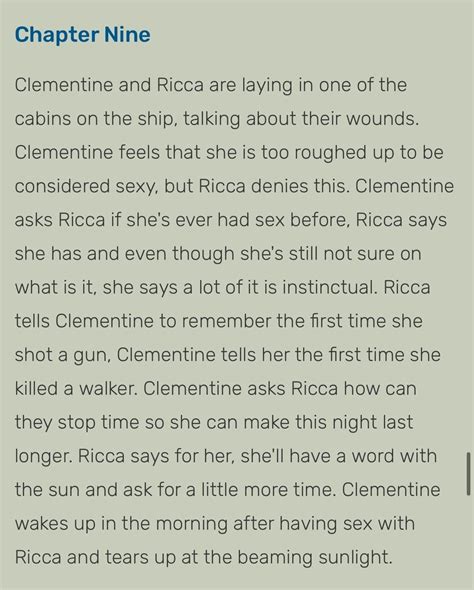 Why Did Tilly Walden Make Clem Have Sex With Her Is She A Pedo R